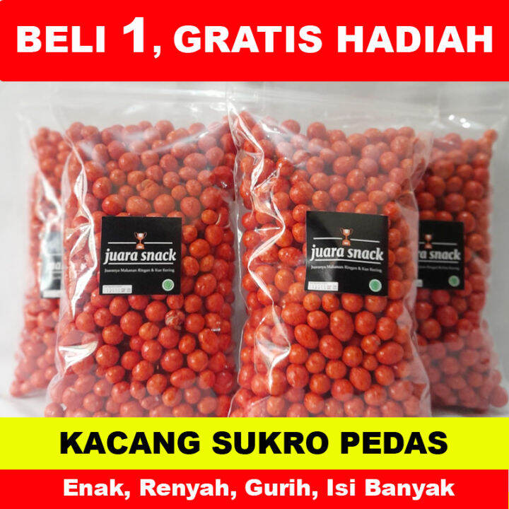 Juara Snack - Kacang Sukro Pedas 500gr | Lazada Indonesia