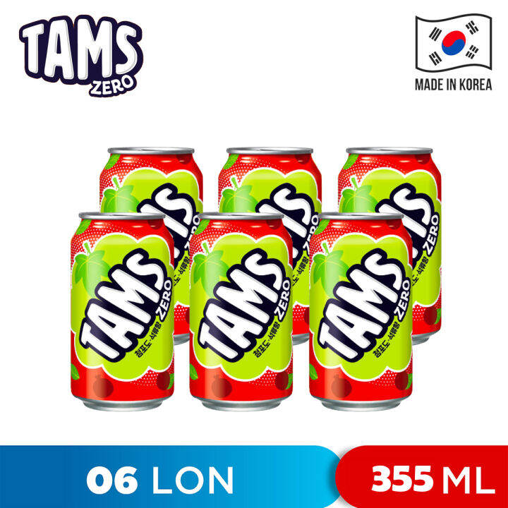 LỐC 6 LON NƯỚC GIẢI KHÁT CÓ GAS HƯƠNG NHO XANH VÀ LỰU GREEN GRAPE AND ...