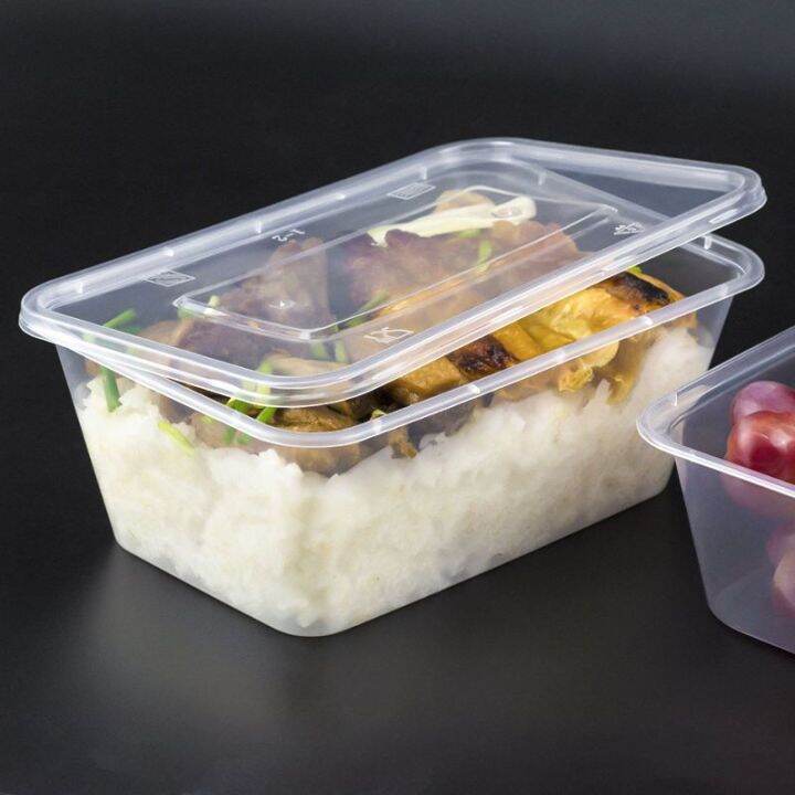 RORA - 750ml Rectangular Disposable Plastic Food Conner Bekas Makanan ...