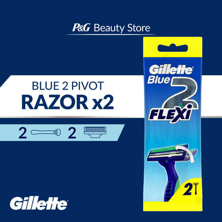 Gillette Blue 2 Blue2 Pivot Flexible Disposable Razor 2 | Lazada PH