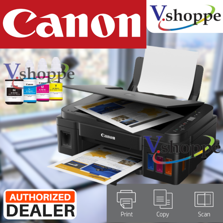 Genuine Canon PIXMA G1010 / G2010 / G3010 Ink Tank CISS Continuous Printer with One Ink Set ...