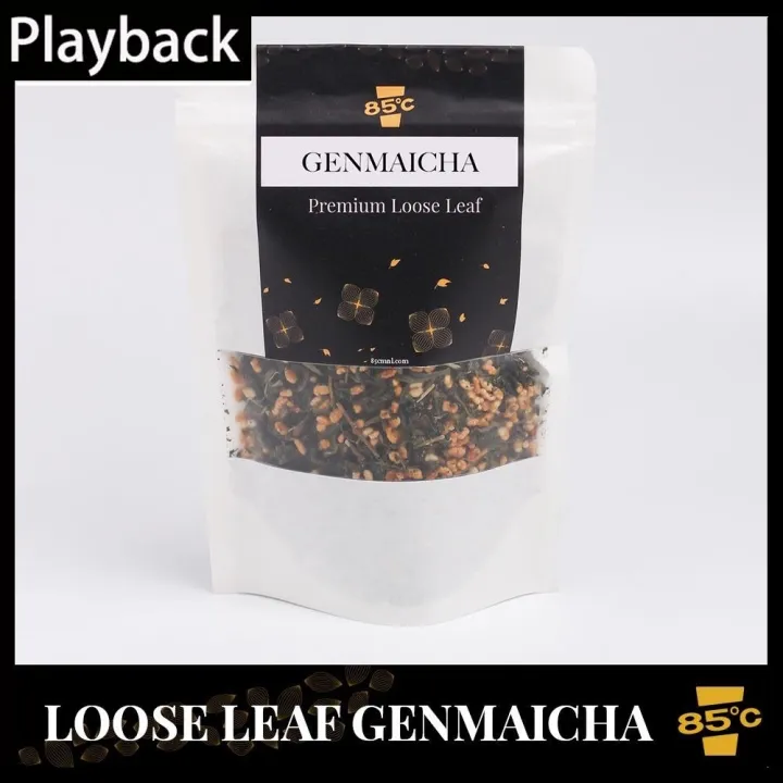 Playback 85C Premium Loose Leaf Genmaicha Japanese Roast Rice Green Tea ...