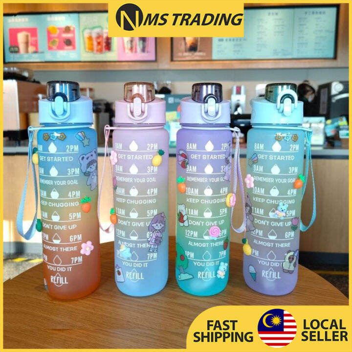 Portable 900ml Cute Water Bottle Botol Air Water Bottle Botol Air Budak ...