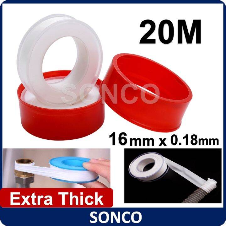 20M (16MM X 0.18MM) PTFE Thread Seal Tape Water Plumber Teflon Tape ...