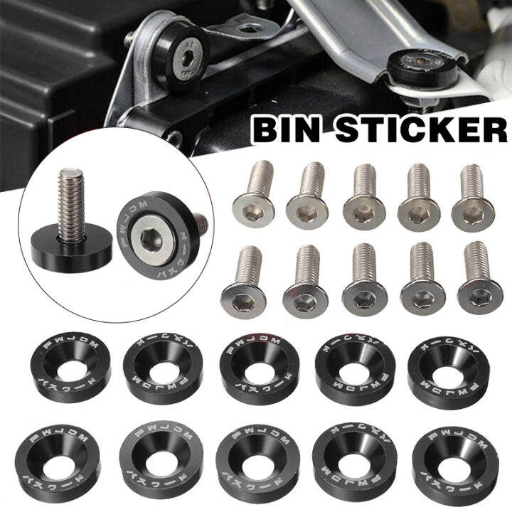 Stiup 20PCS Auto M6 Modification JDM Sticker Password Fender Washer ...
