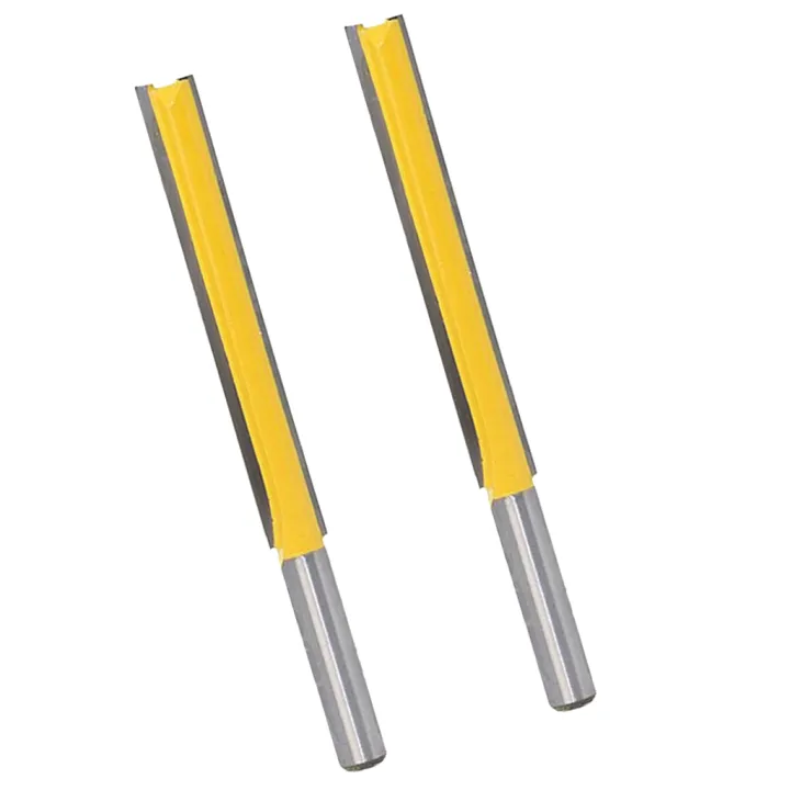 LazaraLives 2pc 3/8" Diameter x 3" Height Straight Router Bit Extra ...