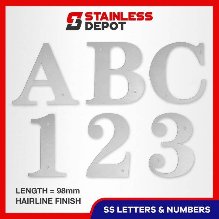 1PC Stainless Letters Numbers House Number House Sign Stainless Steel ...