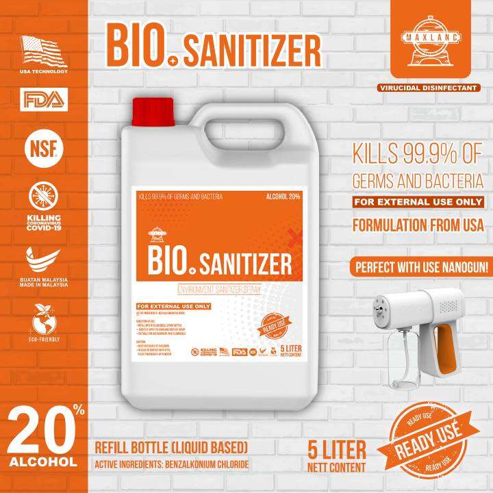 🔥BIO SANITIZER🔥(ALCOHOL 20%) CITRUS SCENT SURFACE SANITIZER ...