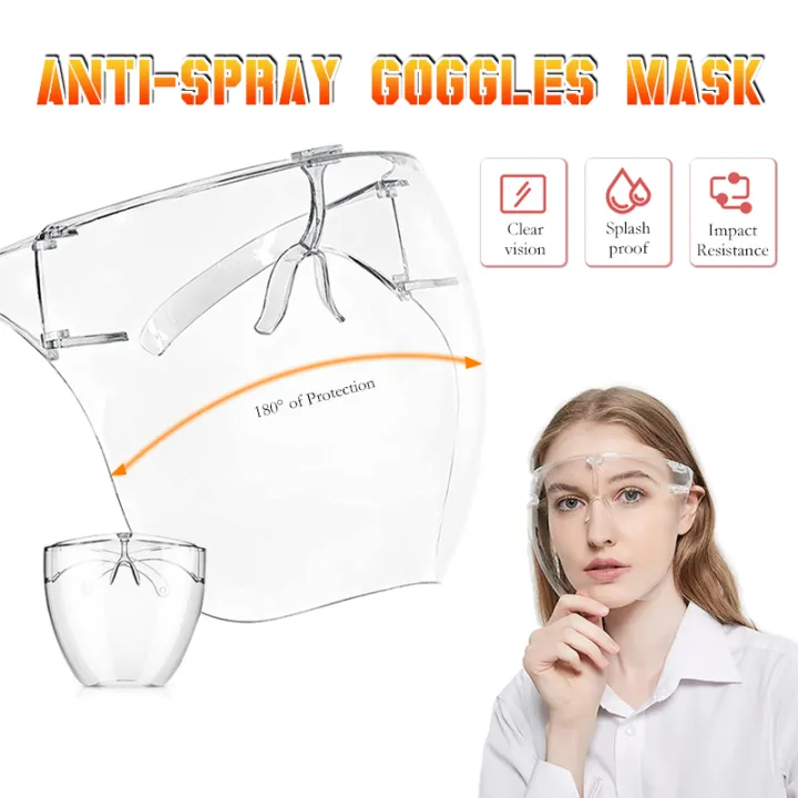 Full Face Shield Acrylic Large Mirror Protective Mask Transparent ...