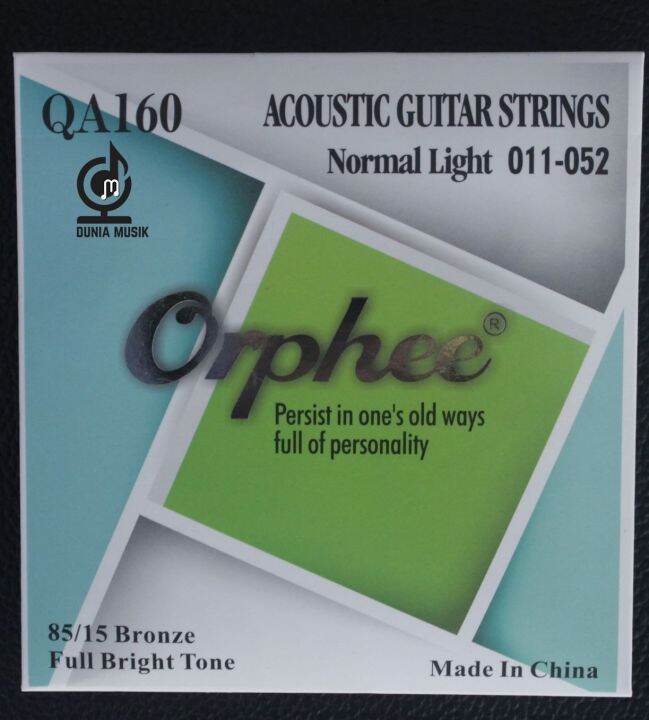 Senar Gitar ORPHEE Akustik Acoustic QA 160 11-52 Original | Lazada ...