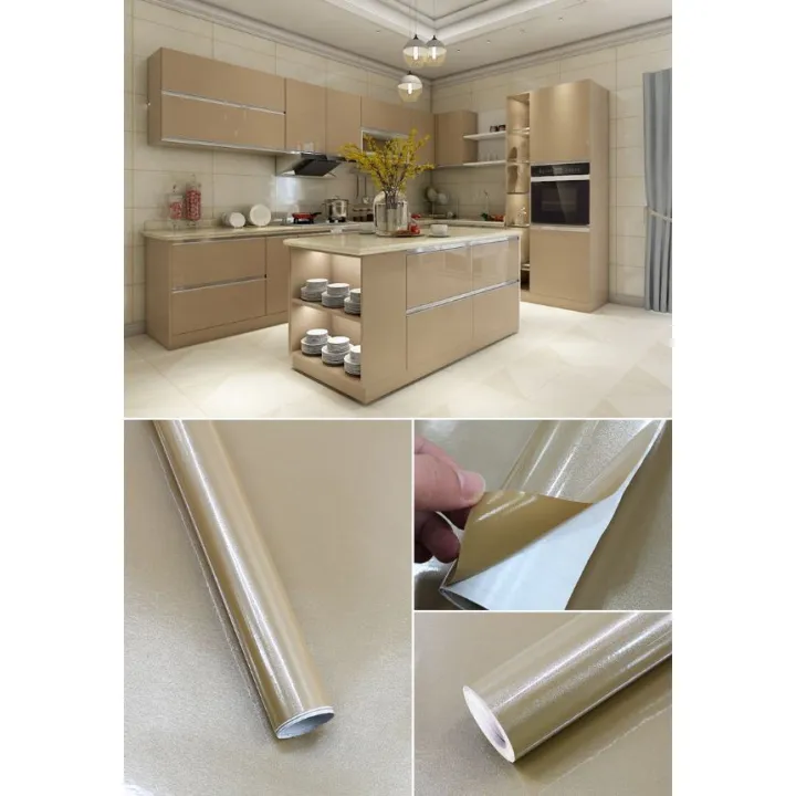 Ready Stock 60cm x 5 meter DIY Cabinet Wallpaper Cabinet Furniture Film ...