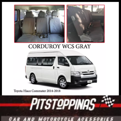 Toyota Hiace Commuter 2014-2018 Car Seat Cover Plain Design Corduroy Ative WCS for All Seats ...