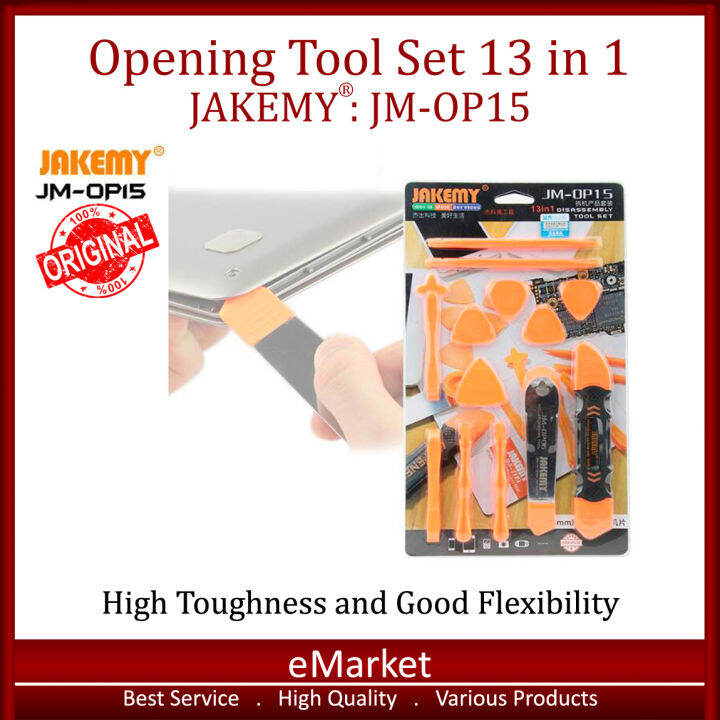 Opening Tool Set 13 in 1 JAKEMY JM-OP15 ORIGINAL / Congkel Hp Laptop ...