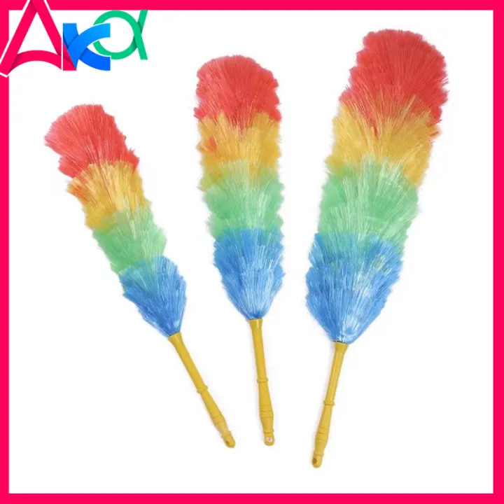 Rainbow feather duster,multicolor dust cleaner,electrostatic duster ...