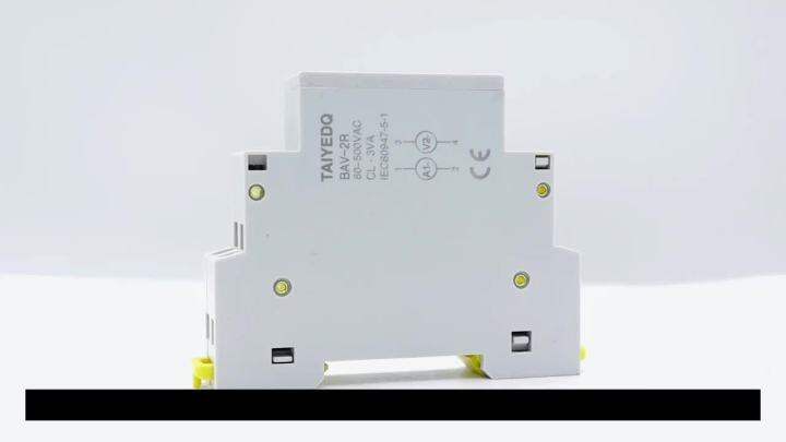 Din Rail Mount LED AC Dual Display Volt-Ammeter Mini Modular Voltmeter ...