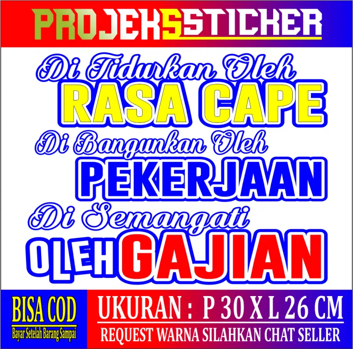 Stiker Mobil Stiker Variasi Stiker Tulisan Keren Stiker kaca Mobil ...