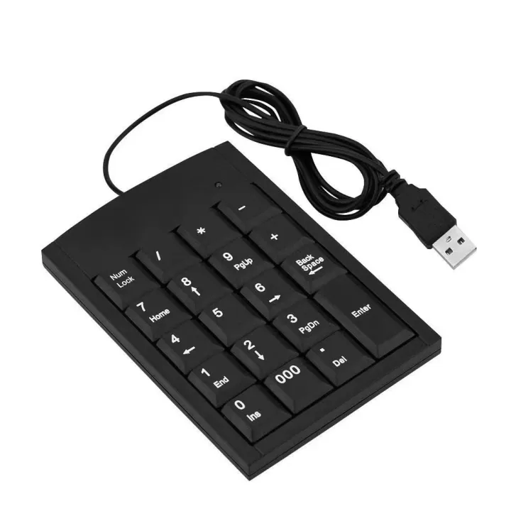 Numeric Keyboard USB Wired Keypad Adapter 19 Keys for Laptop PC | Lazada PH