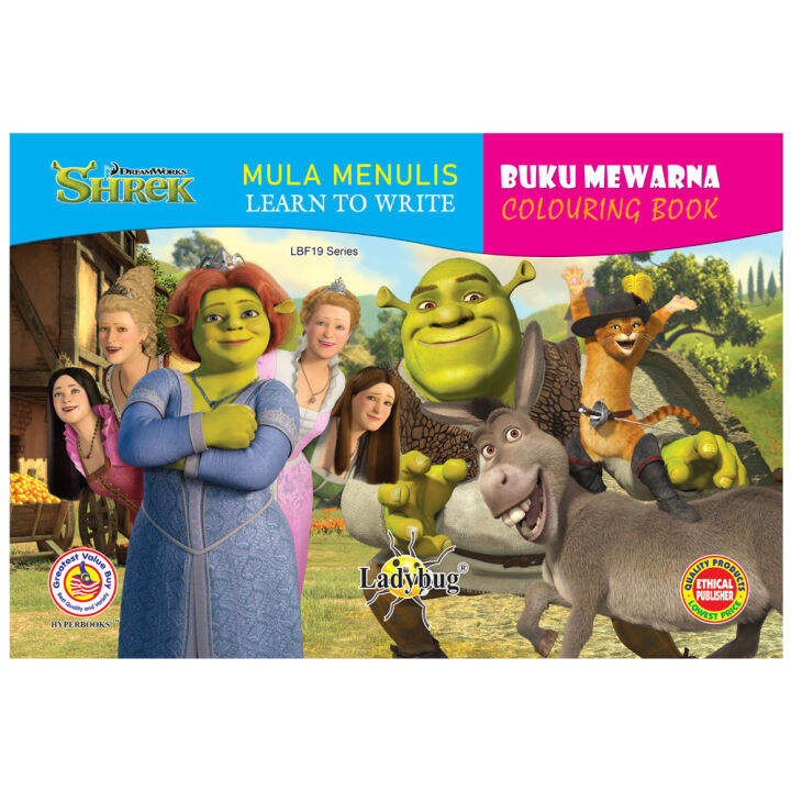 Shrek Colouring Book 16 Pages B4 Size LBF19 SERIES | Lazada