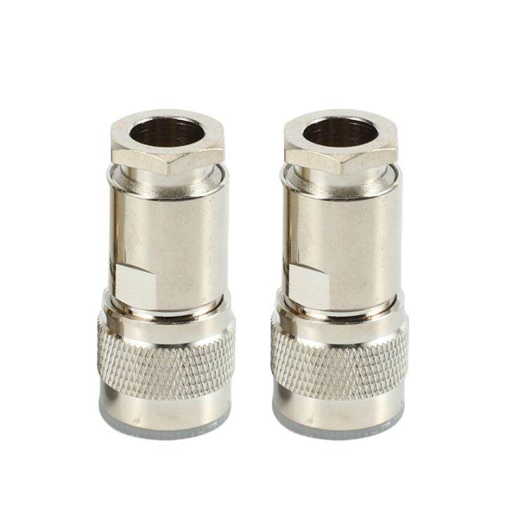 2 Pcs N Type Male Clamp RG8 LMR400 RG165 RG213 7D-FB RF Coaxial Connector | Lazada.co.th