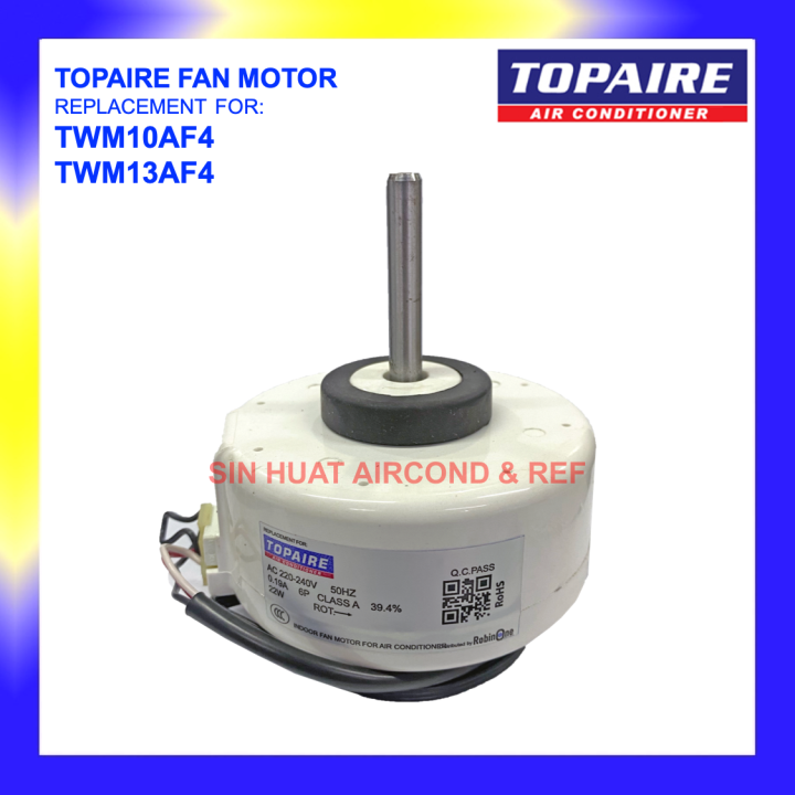 TOPAIRE Indoor Fan Motor Topaire TWM10AF4 TWM13AF4 Replacement Motor ...