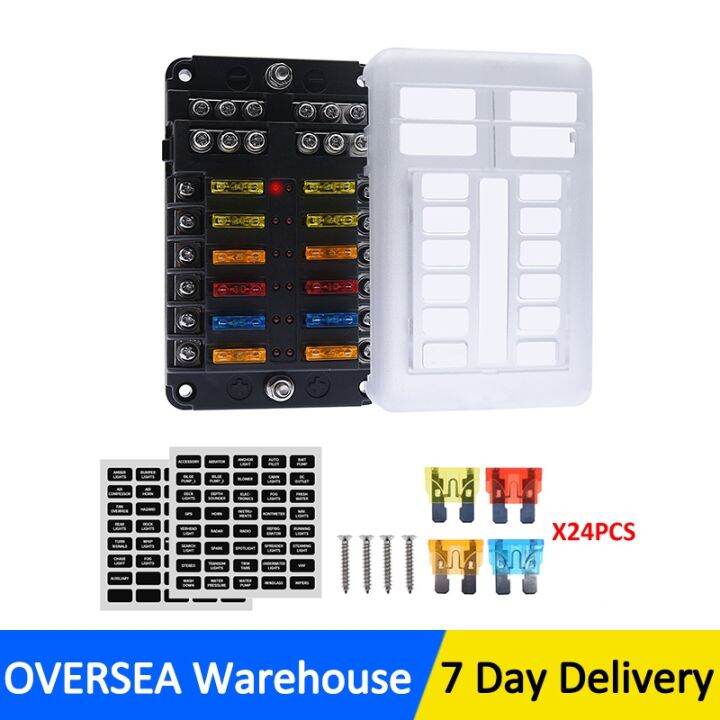 Auto 6 Way 12 Way Fuse Box Plastic Cover Blade 12V 32V Fuse Holder RV ... Auto 6 Way 12 Way Fuse Box Plastic Cover Blade 12V 32V Fuse Holder RV ...