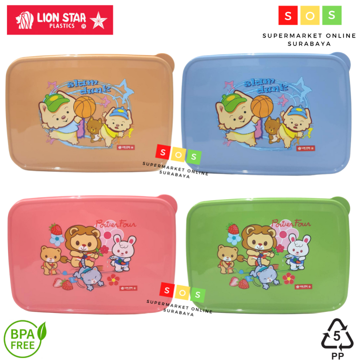 Kotak Makan Anak Lion Star Party Lunch Box Sekat 4 Ukuran Besar ...