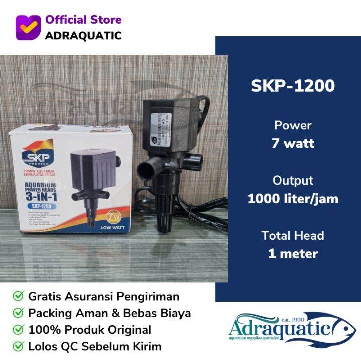 SKP-1200 POWER HEAD SUBMERSIBLE PUMP POMPA AIR CELUP FILTER AQUARIUM ...