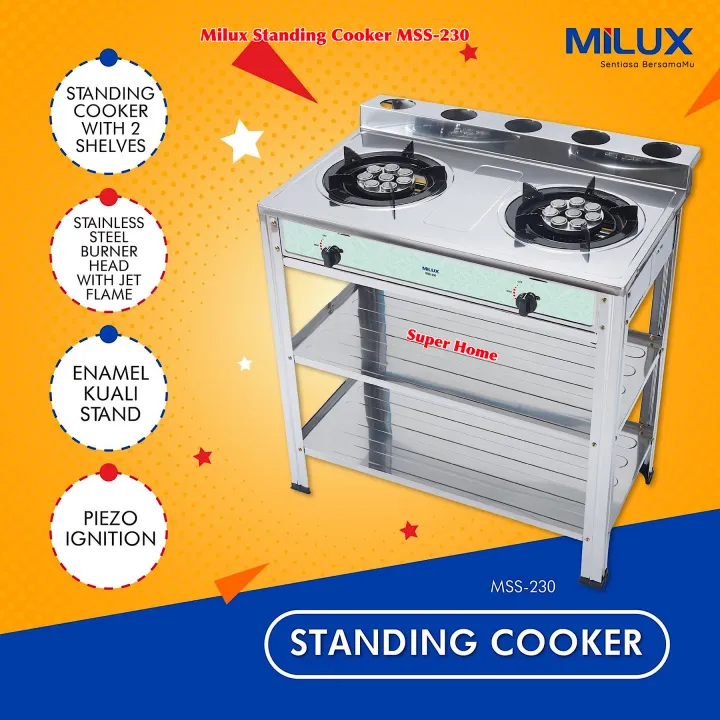 Milux Standing Gas Cooker MSS-230 - Ideal Gas Cooktop | Lazada