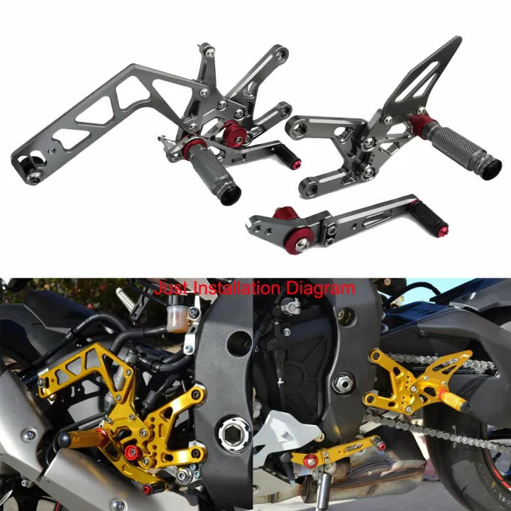 Titanium Motorcycle Parts Driver Adjustable Rearset Footrests Foot Rest ...