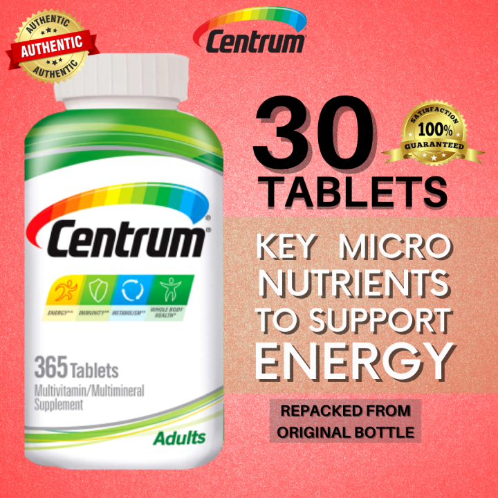 30 Tablets - Centrum Multivitamin Supplement Adults AUTHENTIC | Lazada PH