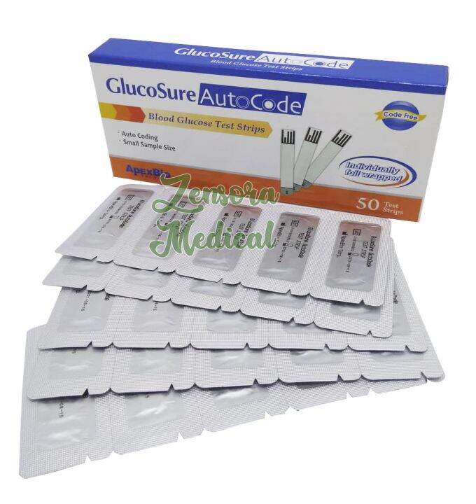 GLUCOSURE Autocode Blood Glucose Test Strips (25 pieces) | Lazada PH