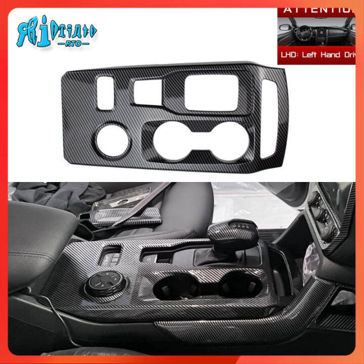 RTO ABS Carbon Fiber Color LHD Gear Shift Panel Cover Interior ...