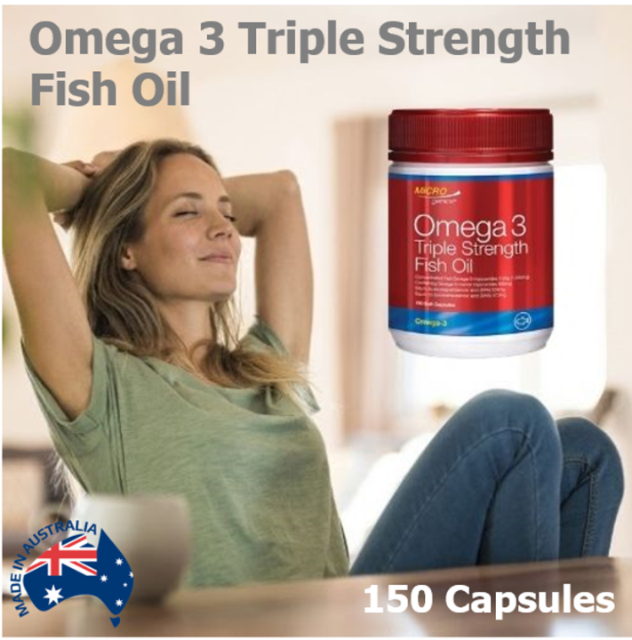 Omega 3 Triple Strength 1550mg Microgenics Fish Oil นำมันปลา 150 แคปซูล | Lazada.co.th
