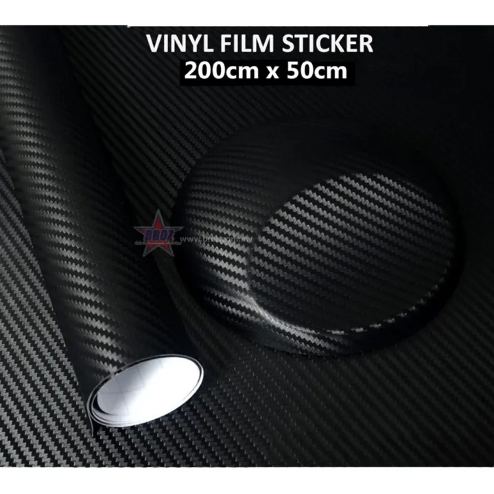 200 x 50cm Matte Carbon Black vinyl film/ carbon fibre sticker 5D ...