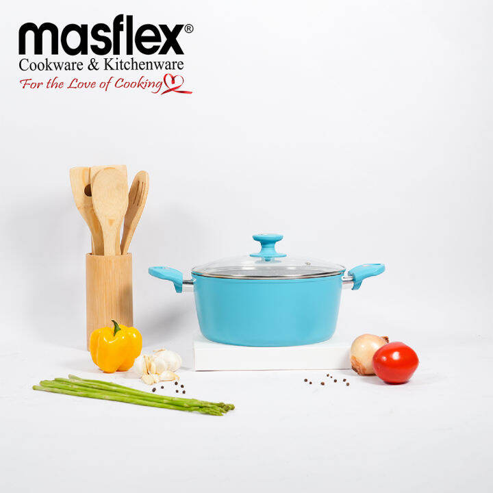 Masflex 24 cm Spectrum Non-Stick Induction Casserole with Tempered ...