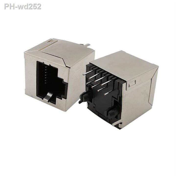 5Pcs RJ45 Female Jack Socket Network Ethernet Connector Straight Pin ...