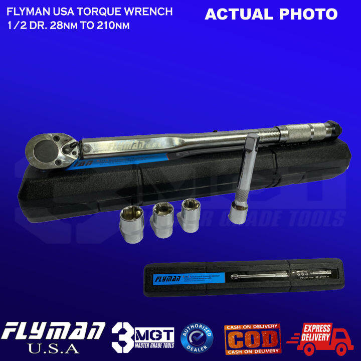 FLYMAN Torque Wrench 1/2 drive 28-210N.m Maximum | Lazada PH