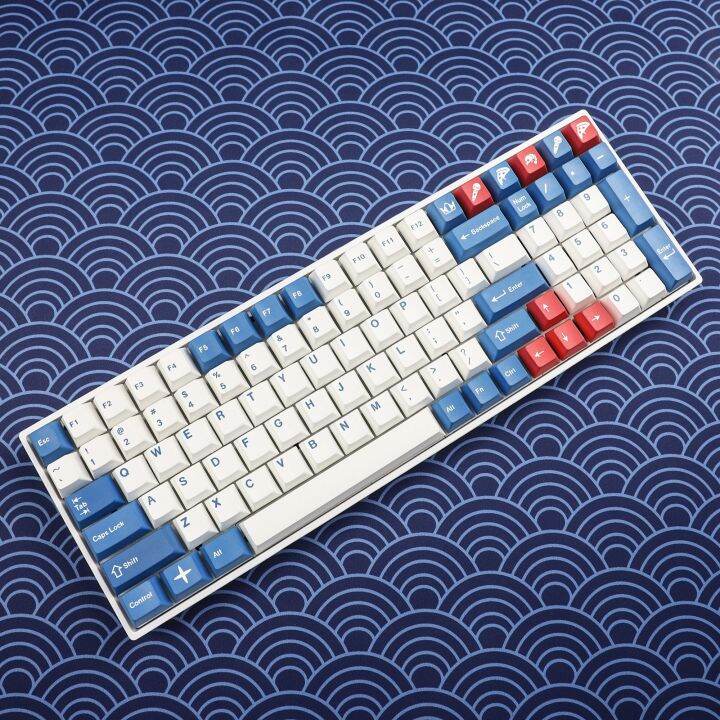 143 Key GMK Wailing Dye Sub Keycaps Thick PBT Cherry Profile ANSI ISO ...