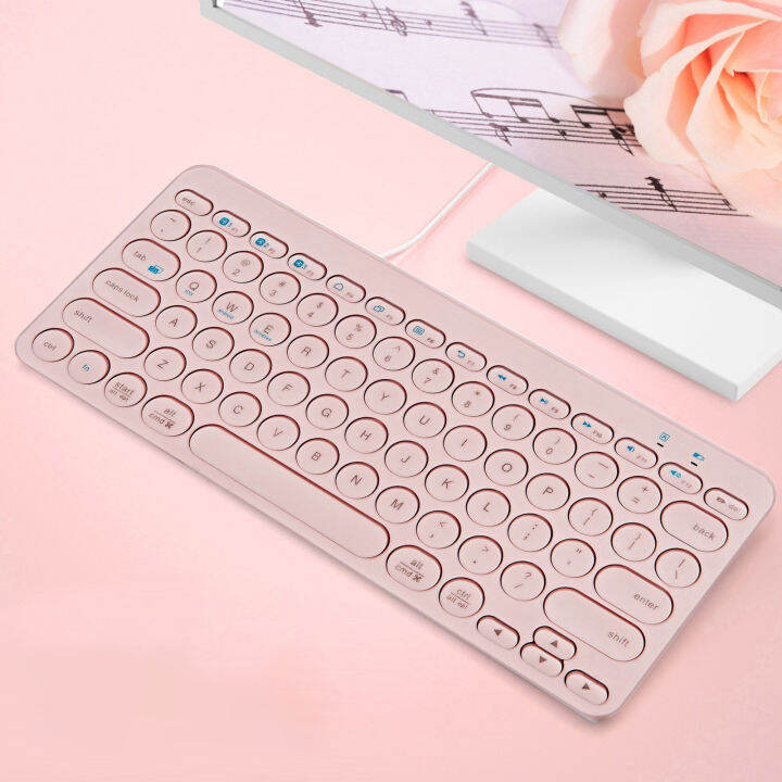 Bluetooth-compatible Keyboard Ultra Thin Mute Ergonomic Quick Response ...