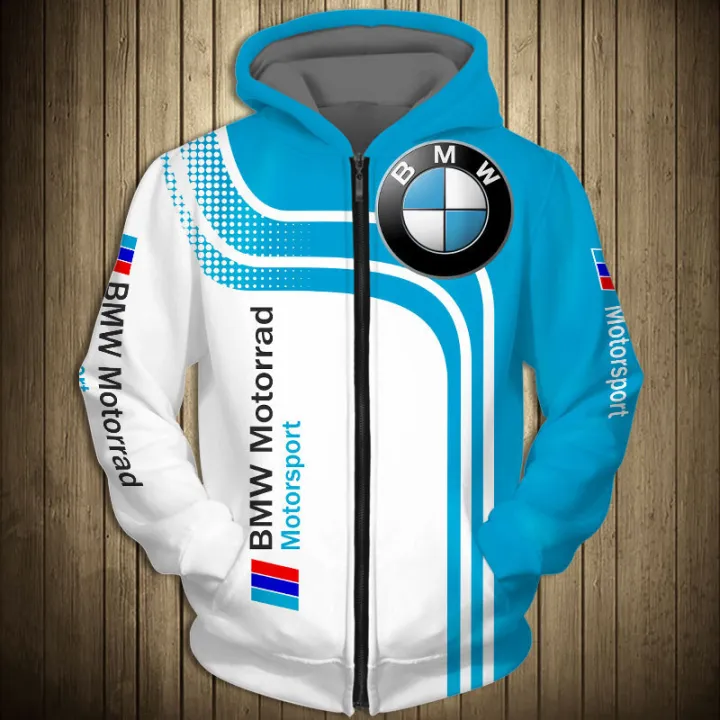 Motorcycle 3D Printed Jacket BMW Men's Fashion Sweater BMW Car Logo ...