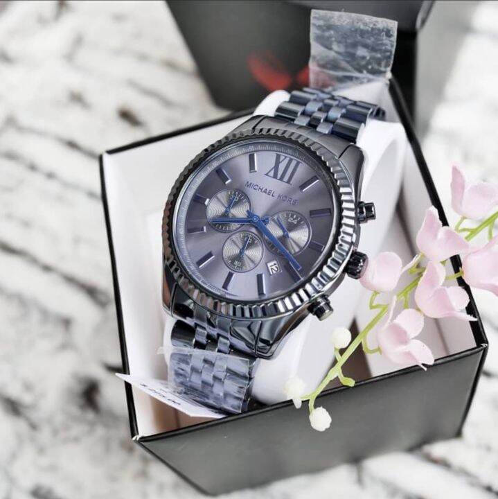 Michael Kors Lexington Chronograph Blue Ion-plated Men's Watch - MK8480 ...