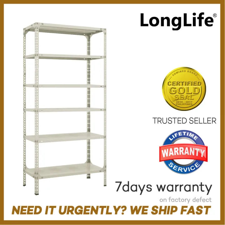 Longlife 6 Layer/4 Tier Boltless Adjustable Rack with Slotted Posts and ...