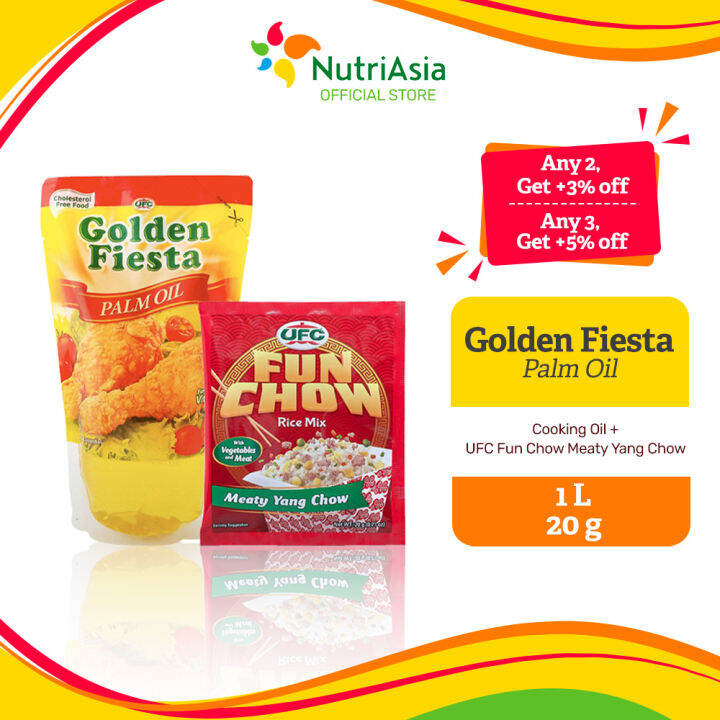 UFC Golden Fiesta Cooking Oil 1 L SUP with Free UFC Fun Chow Rice Mix ...