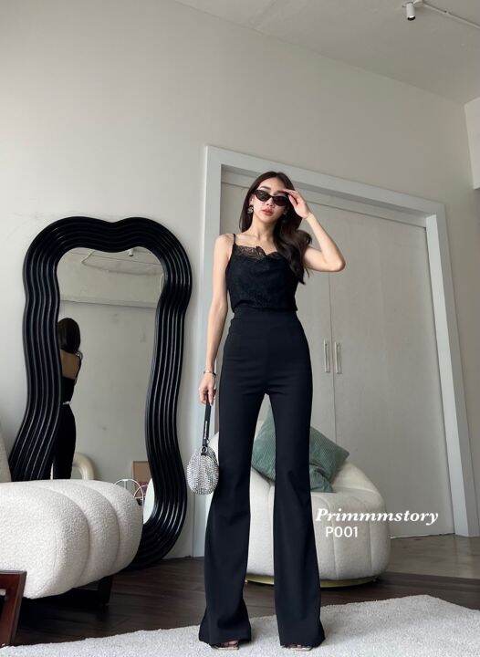 P001 กางเกงขาม้าสีดำ | Lazada.co.th