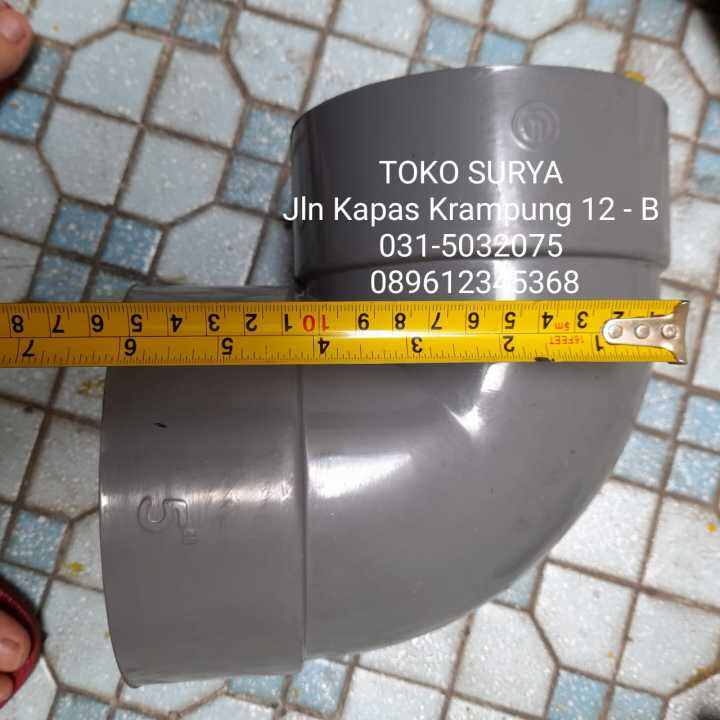 Sambungan Belokan PVC 5 Dim inch PVC Elbow Knee Keni L 5" AW Maspion ...