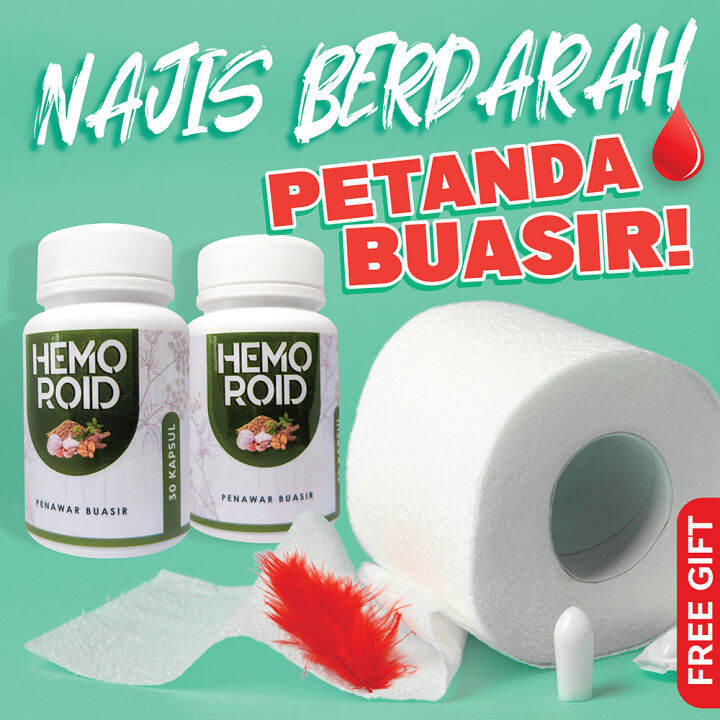 Hemoroid ( 30 capsule ) penawar buasir paling mujarab / ubat buasir ...