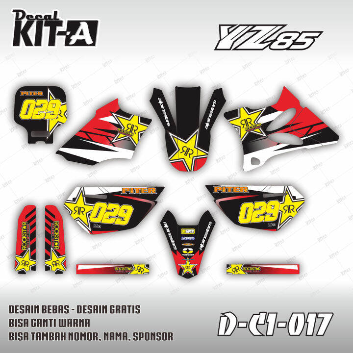 DECAL STIKER DEKAL STICKER MOTOR YZ 85 STRIPING CUSTOM D-C1-017 ...