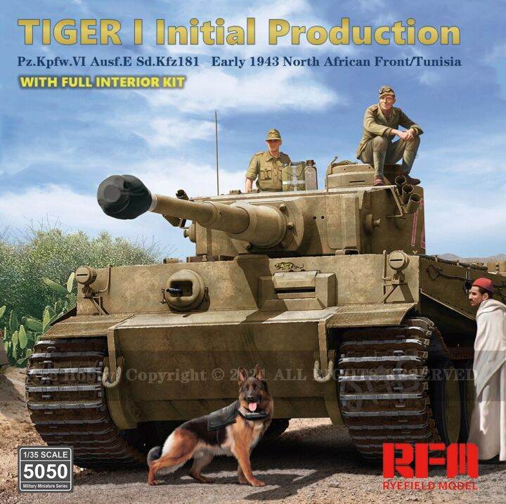 W/Fully Interior [Ryefield Model] RFM RM-5050/2006 1/35 Tiger I Initial ...