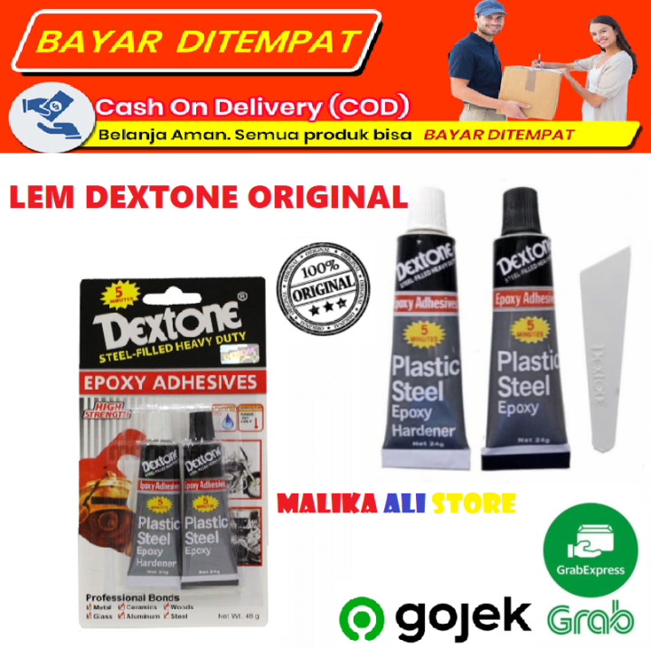 Lem Dextone Dexton Plastic Steel Epoxy Adhesive Plastik Besi-ORIGINAL ...