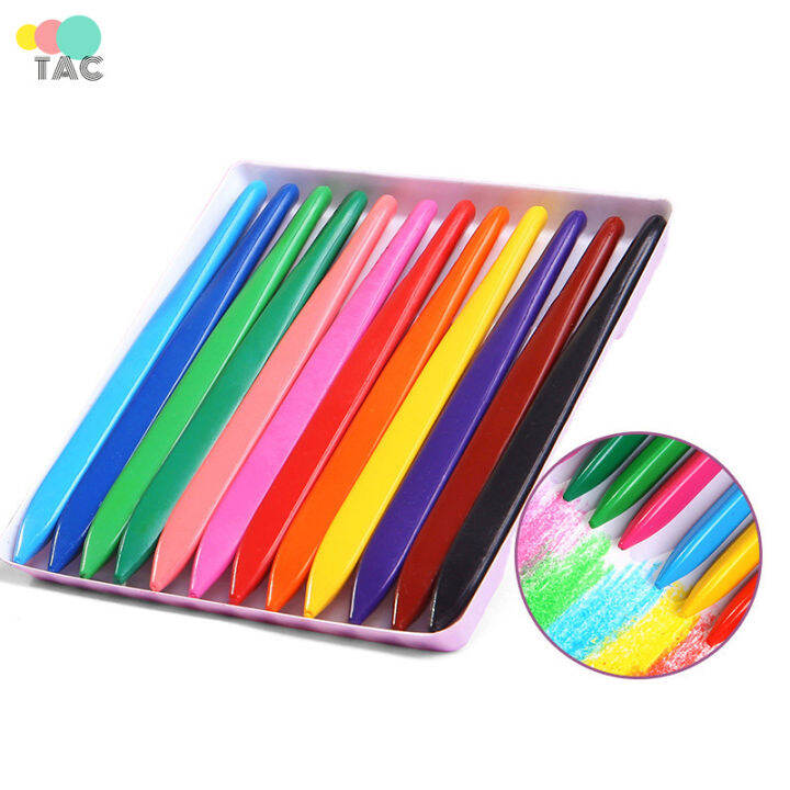 TAC 36 Colors Triangular Crayons Triangular Colouring Pencil for ...